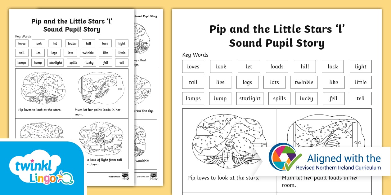Pip and Little Stars 'l' Sound Pupil Story Activity Sheet