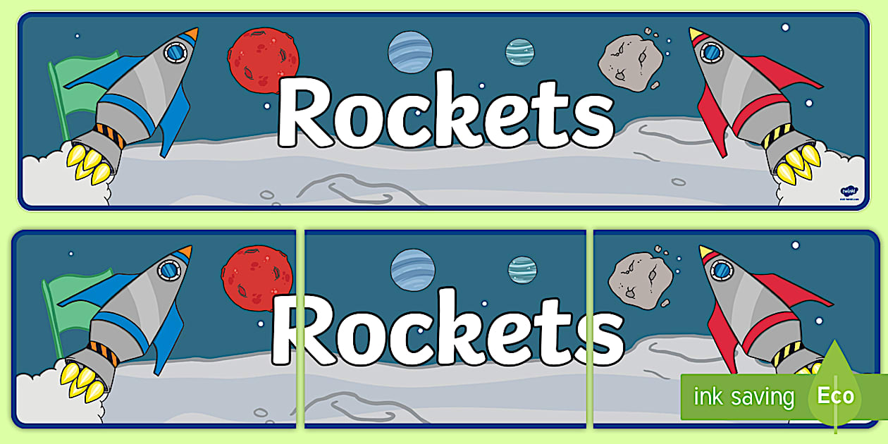 Rockets Topic Display Banner (teacher made) - Twinkl
