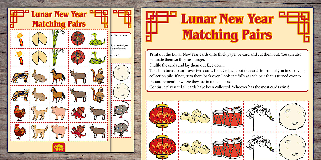 Lunar New Year Matching Pairs Game | Twinkl Party - Twinkl