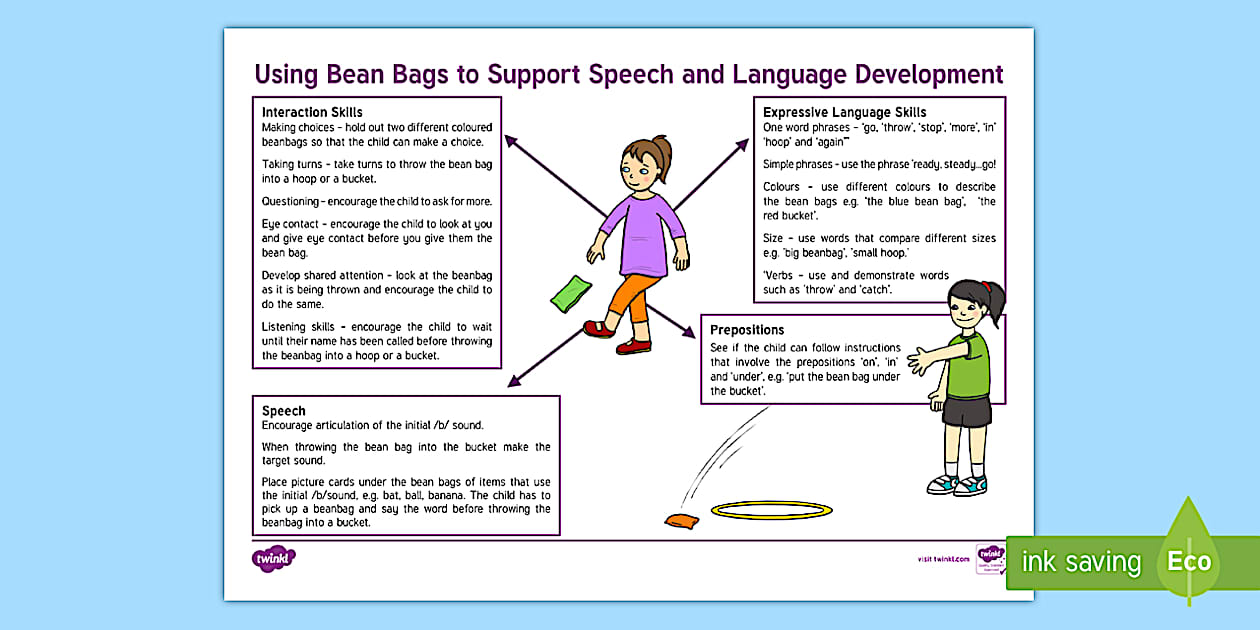 Using Bean Bags to Support Speech and Language Development Adult Guidance