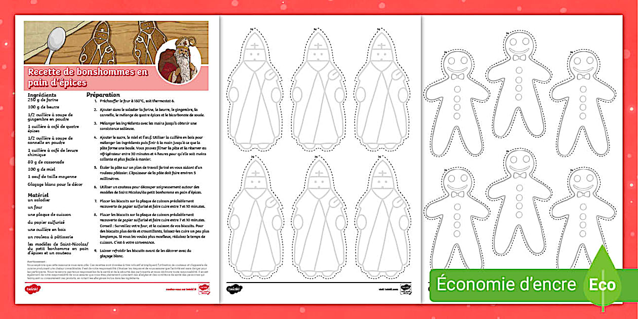 Recette de bonhommes en pain d'épices de la Saint-Nicolas