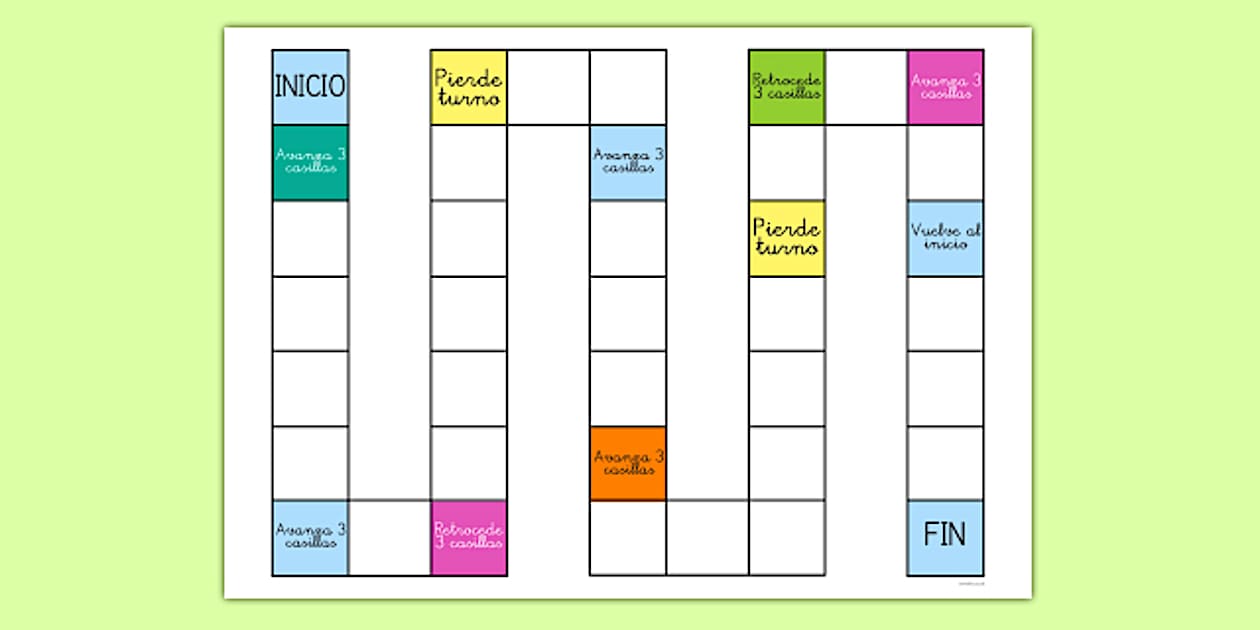 Plantilla: Juego de mesa en blanco - Twinkl