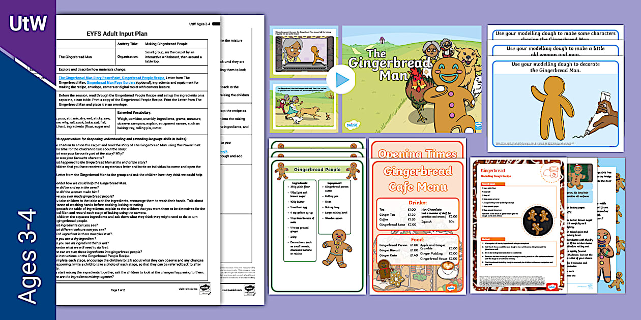 EYFS Making Gingerbread People Activity and Resource Pack