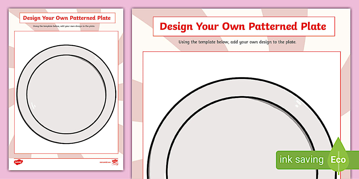 Design Your Own Patterned Plate Activity (teacher made)