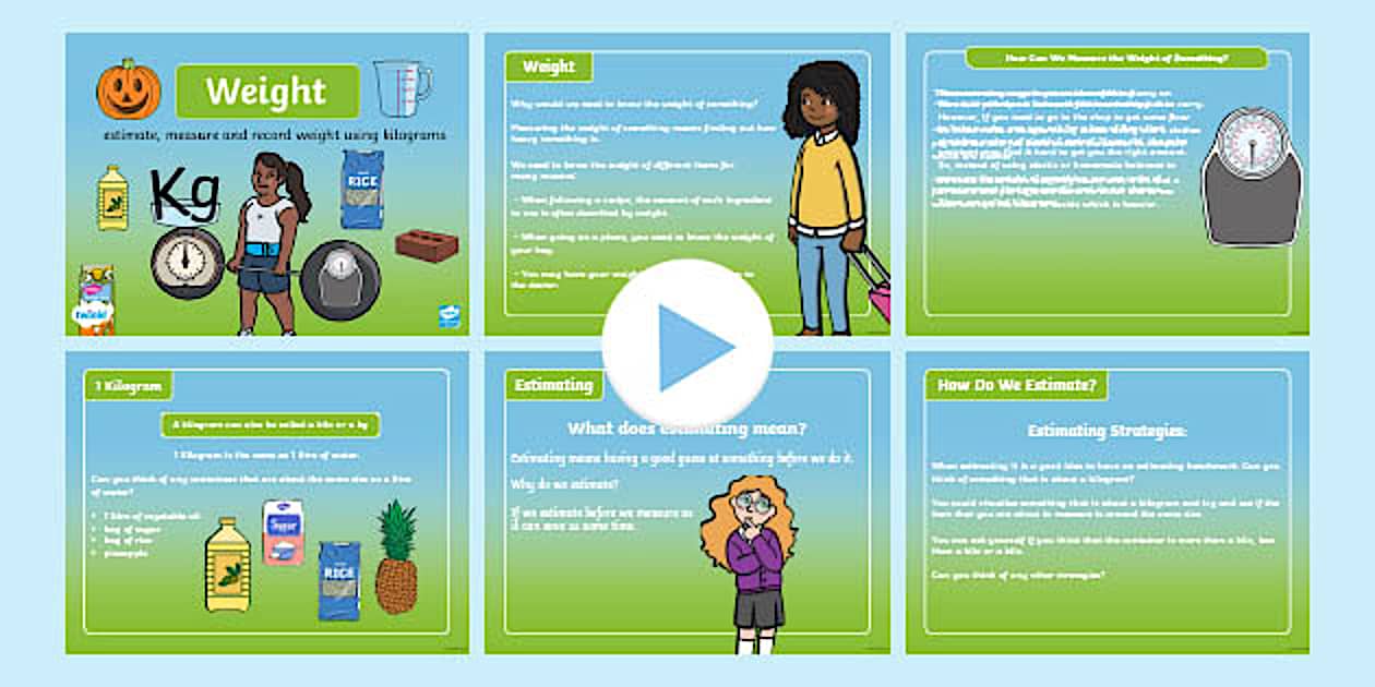Estimate, Measure and Record Weight using Kilograms - Twinkl