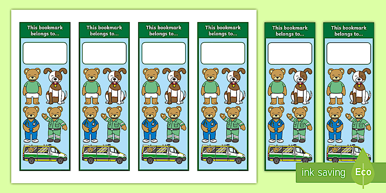 Editable Bookmarks to Support Teaching on Is This An Emergency? Ambulance