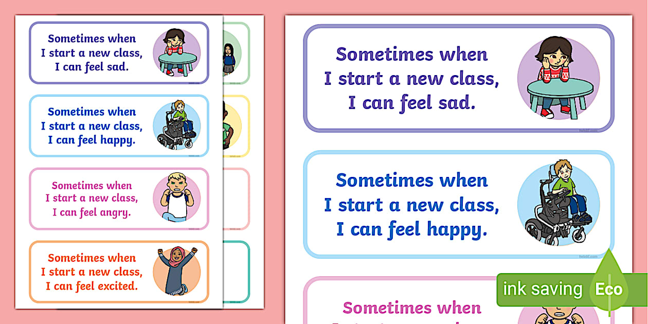 Back to School Emotions Display Cards (teacher made)