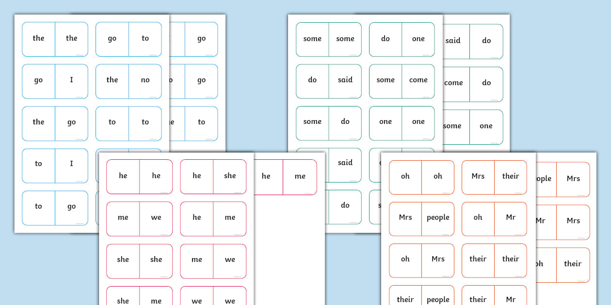 Tricky Words Dominoes (teacher made) - Twinkl