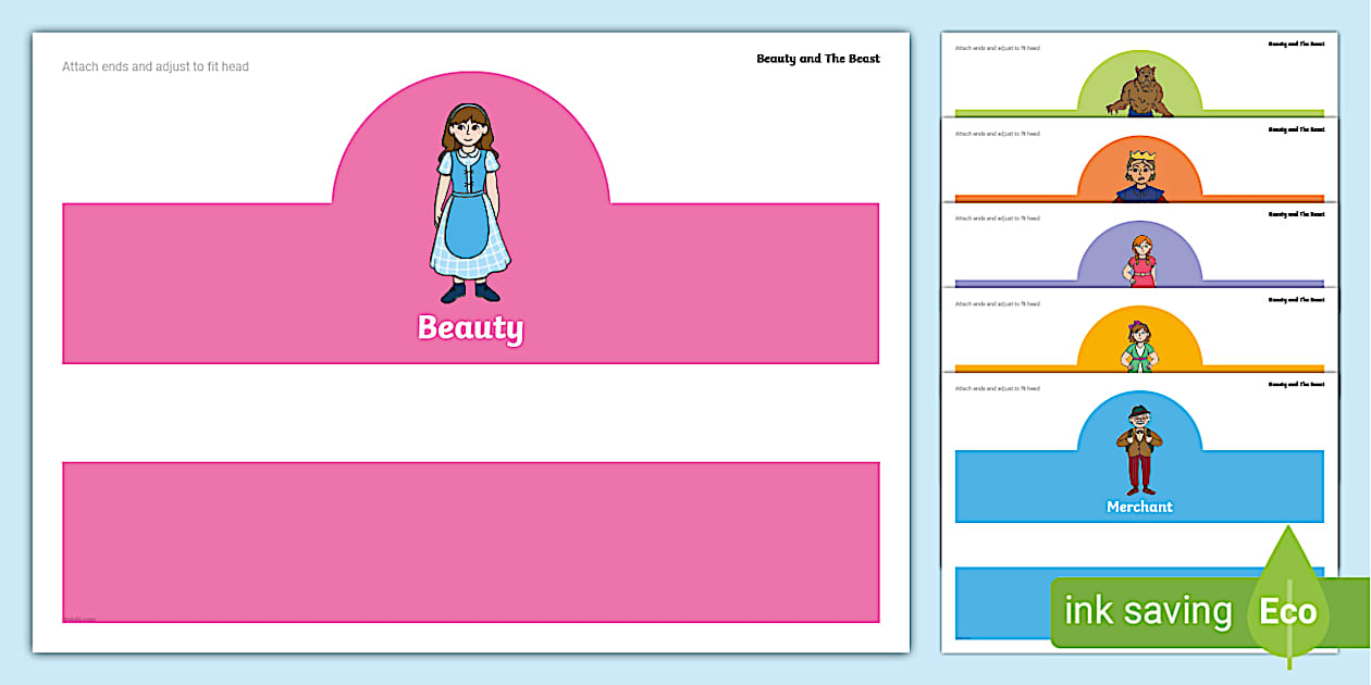 Beauty and the Beast Role Play Headbands - Twinkl