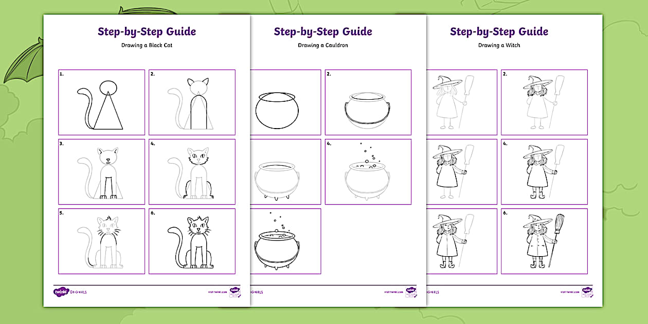 Halloween Drawing Step-By-Step | A Magical Muddle | Twinkl