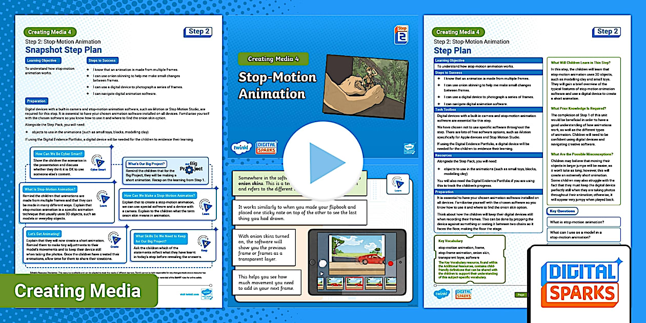Digital Sparks: Creating Media 4: Step 2 (teacher made)