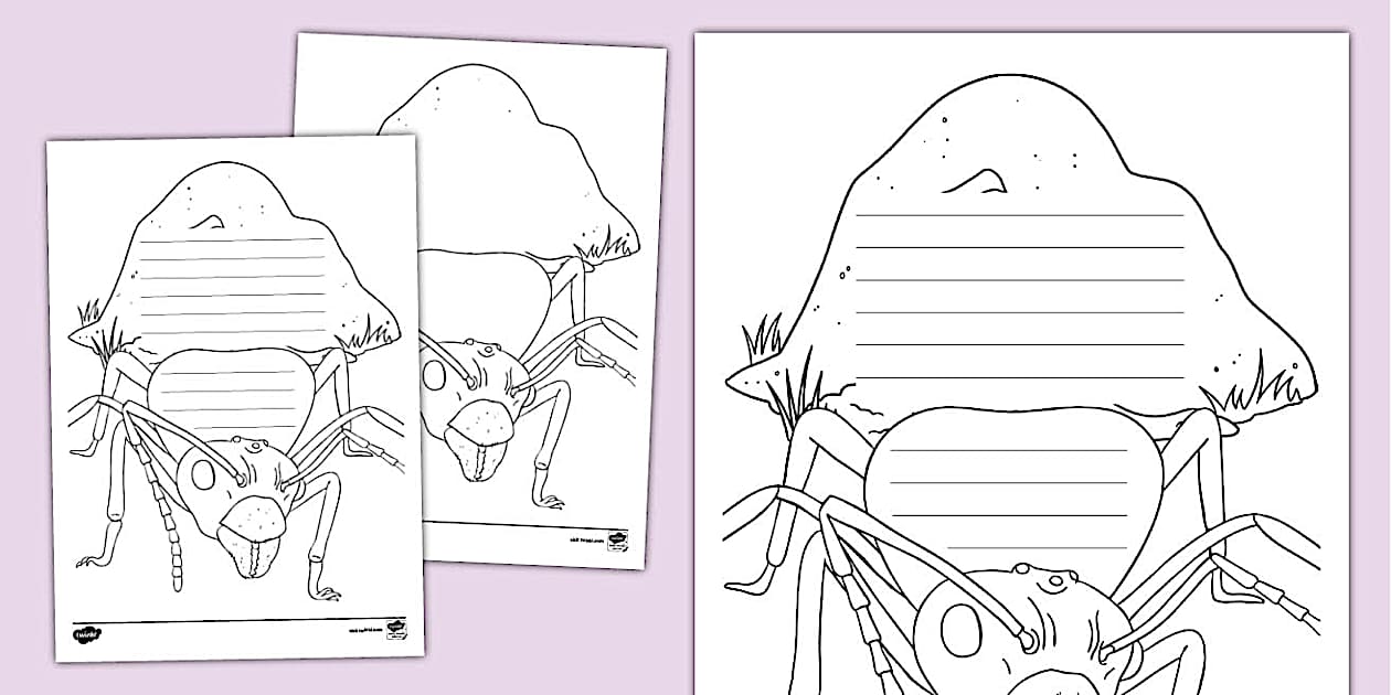 Ant Writing Template - Twinkl Templates