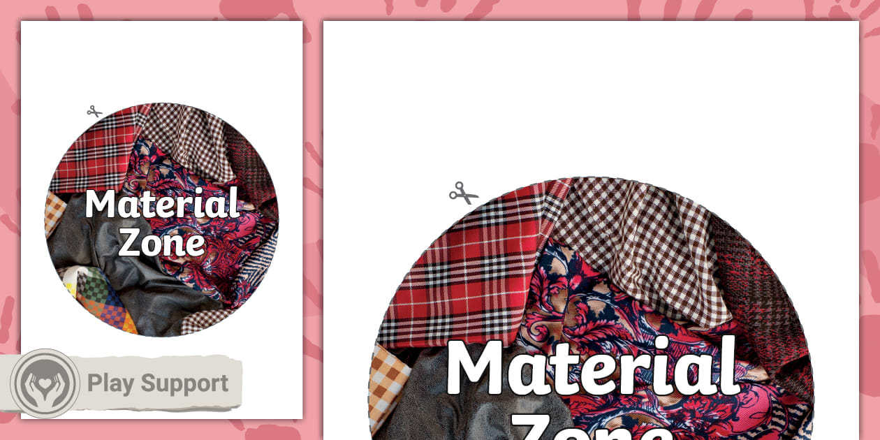 Material Zone Play for All Ages Cut-Out Photo Display Poster