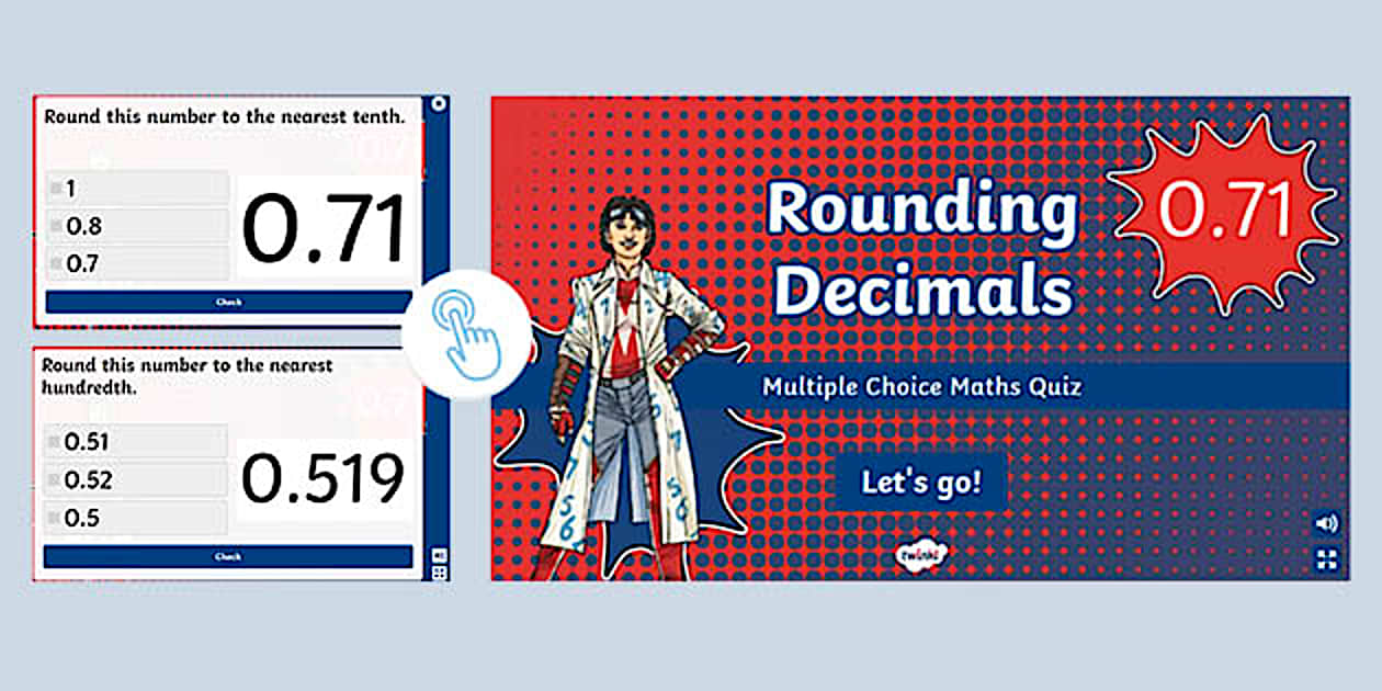👉 Rounding Decimals Interactive Maths Quiz - KS2 Revision