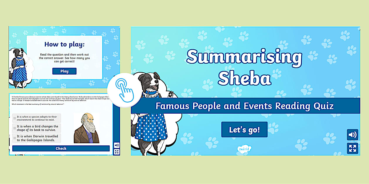 Summarising Sheba Reading Quiz - KS2 Revision - Twinkl