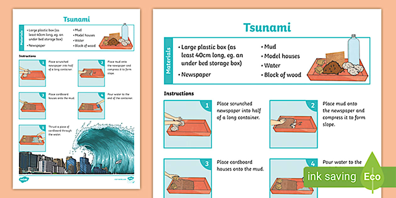 Tsunami Experiment Instructions | Project About Tsunamis