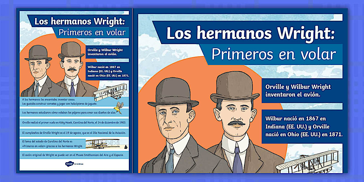Póster: Los hermanos Wright (teacher made) - Twinkl