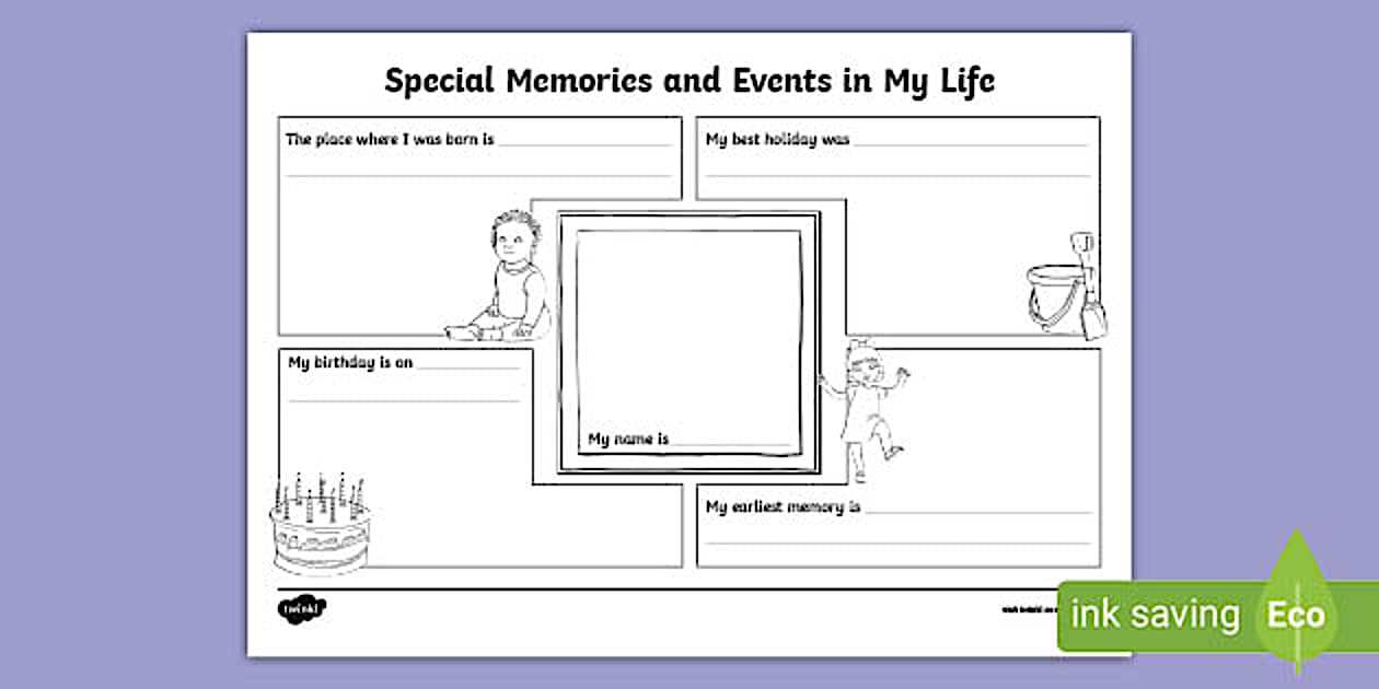 Special Memories and Events in My Life (teacher made)