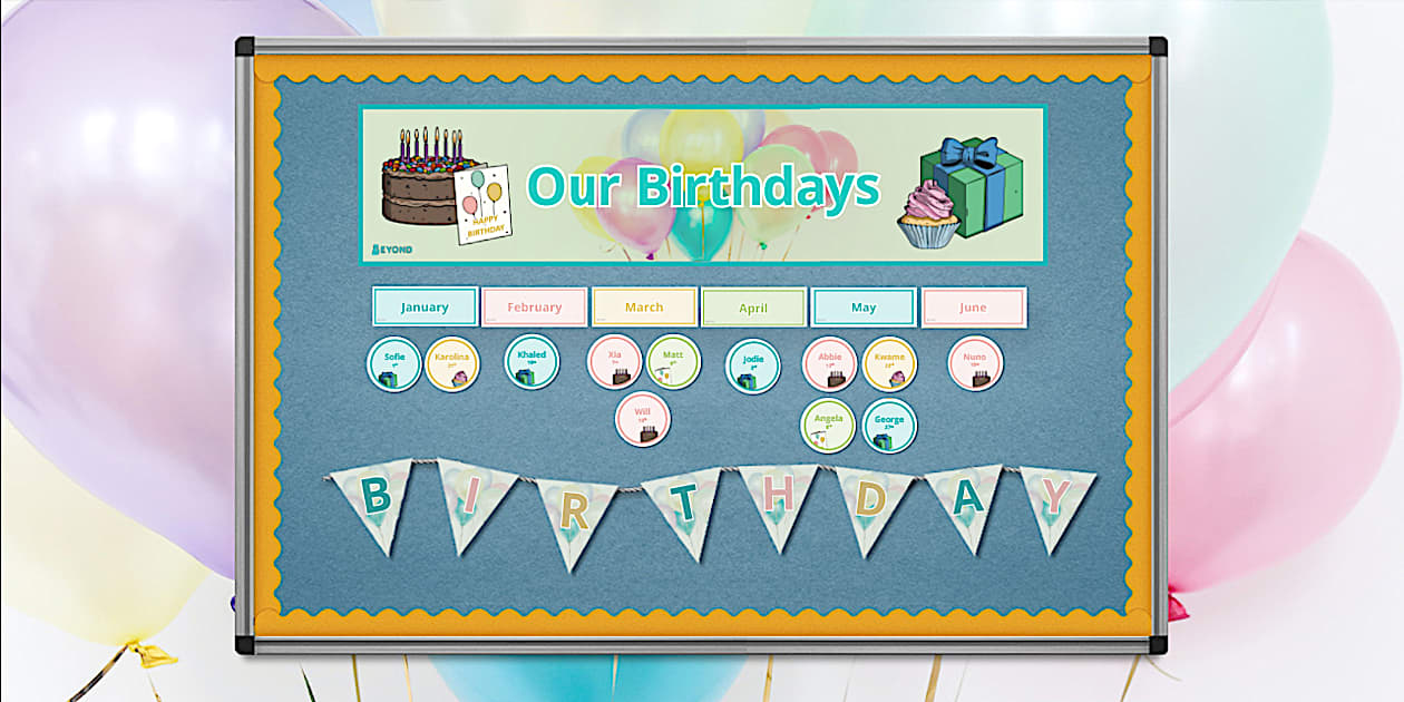 Form Tutor Birthdays Display (teacher made) - Twinkl