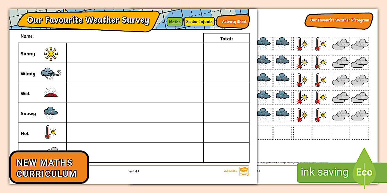 Our Favourite Type Of Weather Survey | Twinkl Ireland