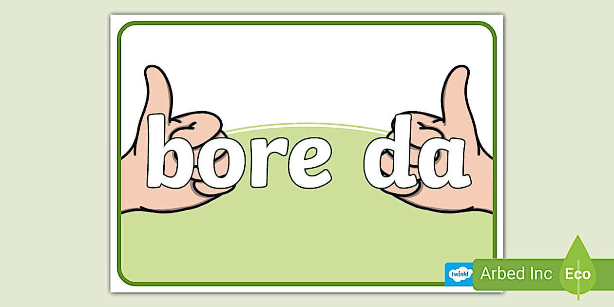 Cymysgu Llythrennau 'b' a 'd' – Poster Bore Da