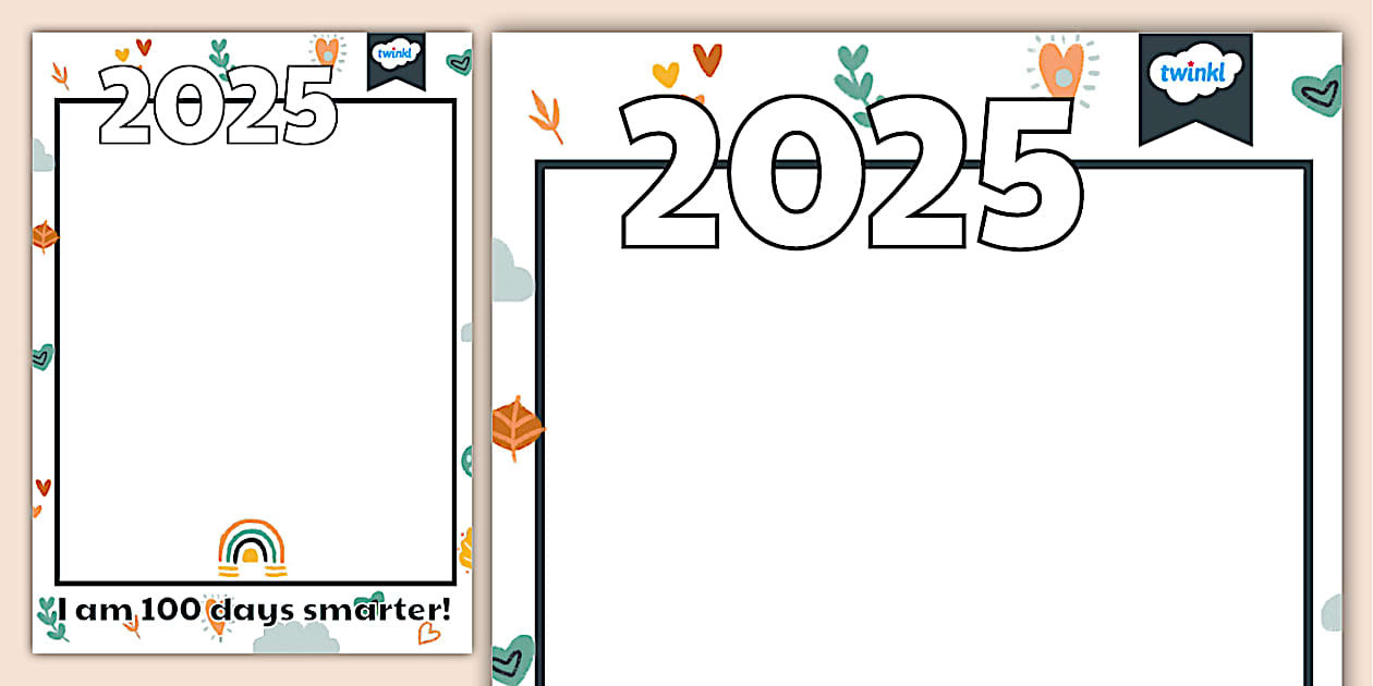 100 Days of School - Photo Frame (teacher made) - Twinkl