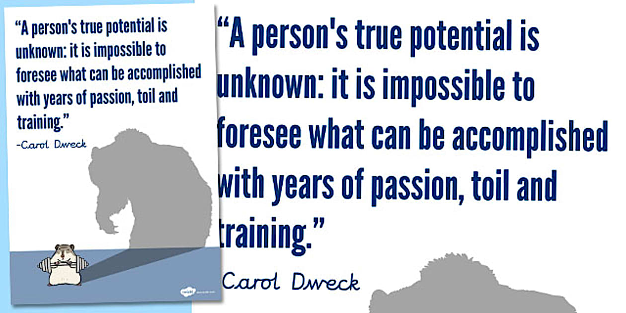 A Persons True Potential is Unknown Motivational Poster - display