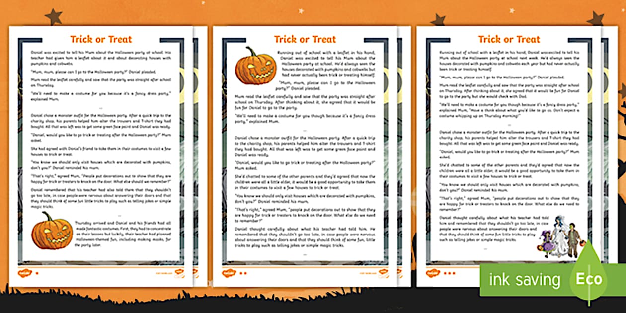 Halloween Differentiated Reading Comprehension - CfE Second Level