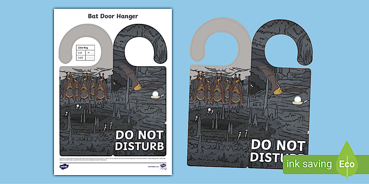 Bat Door Hanger (teacher made) - Twinkl