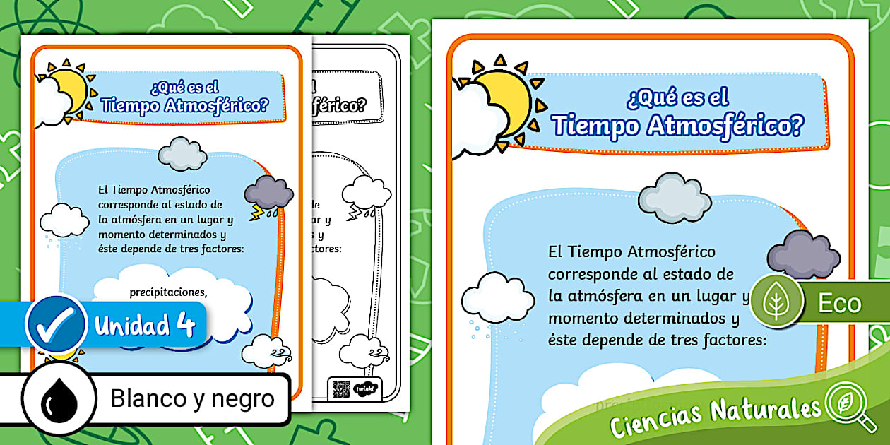 Póster Informativo: ¿Qué es el Tiempo Atmosférico?