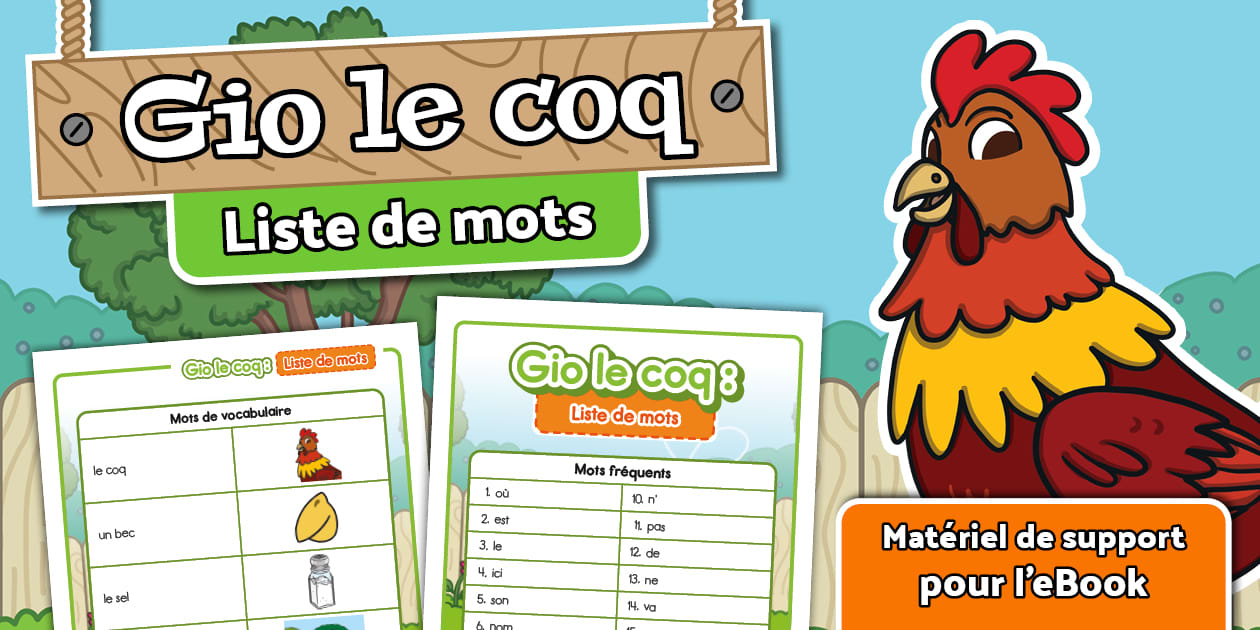 Gio le Coq Emergent Word Story List (teacher made) - Twinkl
