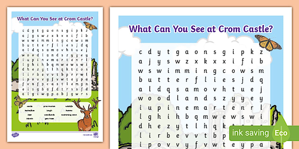 Crom Castle Word Search (teacher made) - Twinkl