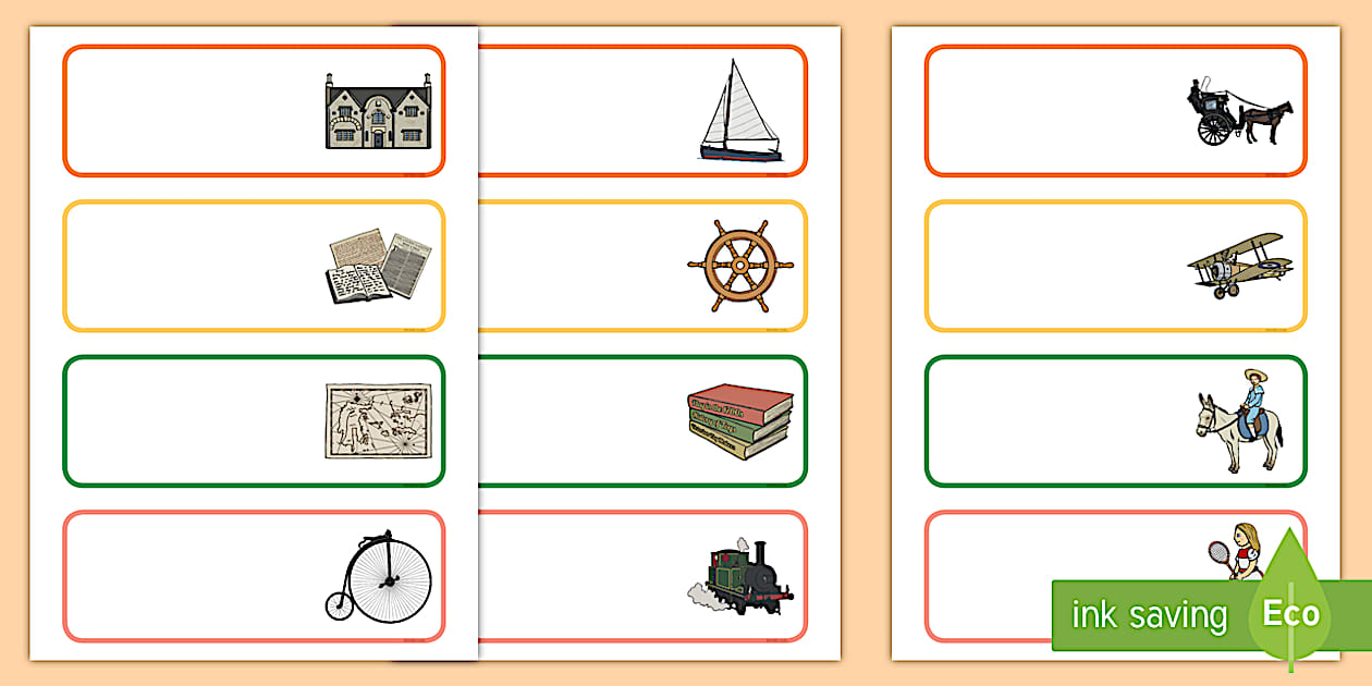 👉 KS1 and KS2 General History Drawer Labels - Twinkl