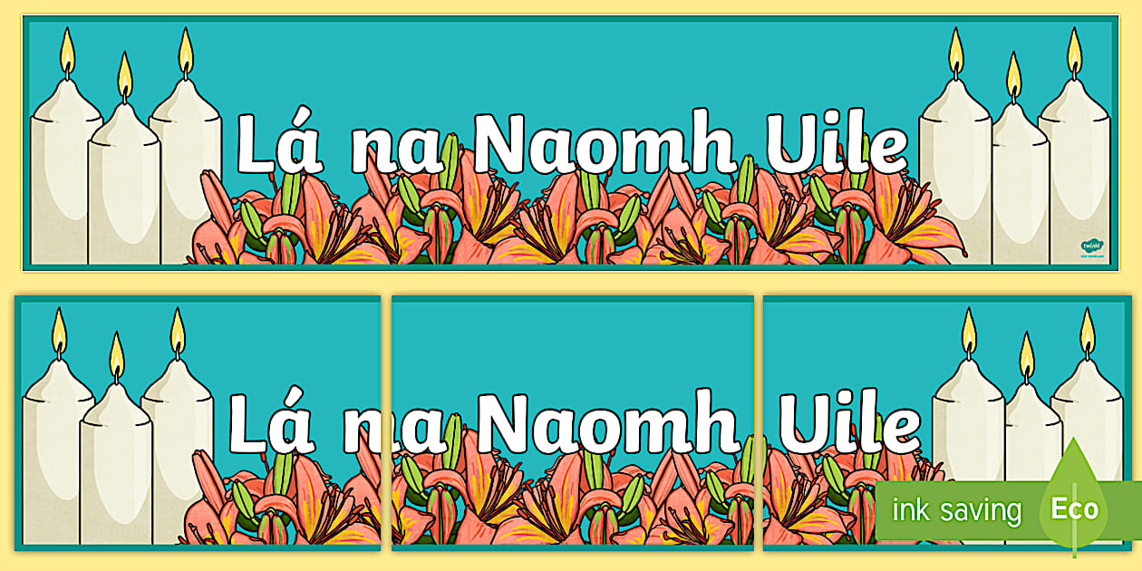 All Saints' Day Display Banner Gaeilge (teacher made)