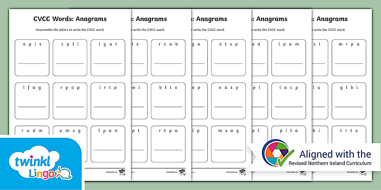 Linguistic Phonics Stage 2 CCVC Anagrams (teacher made)
