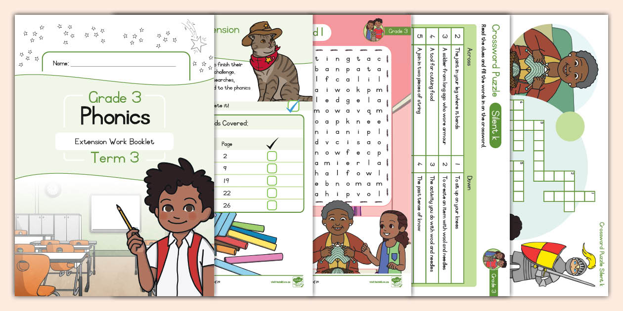 Gr 3 Phonics - T3 - Termly Extension Work - Busy Book (CAPS)