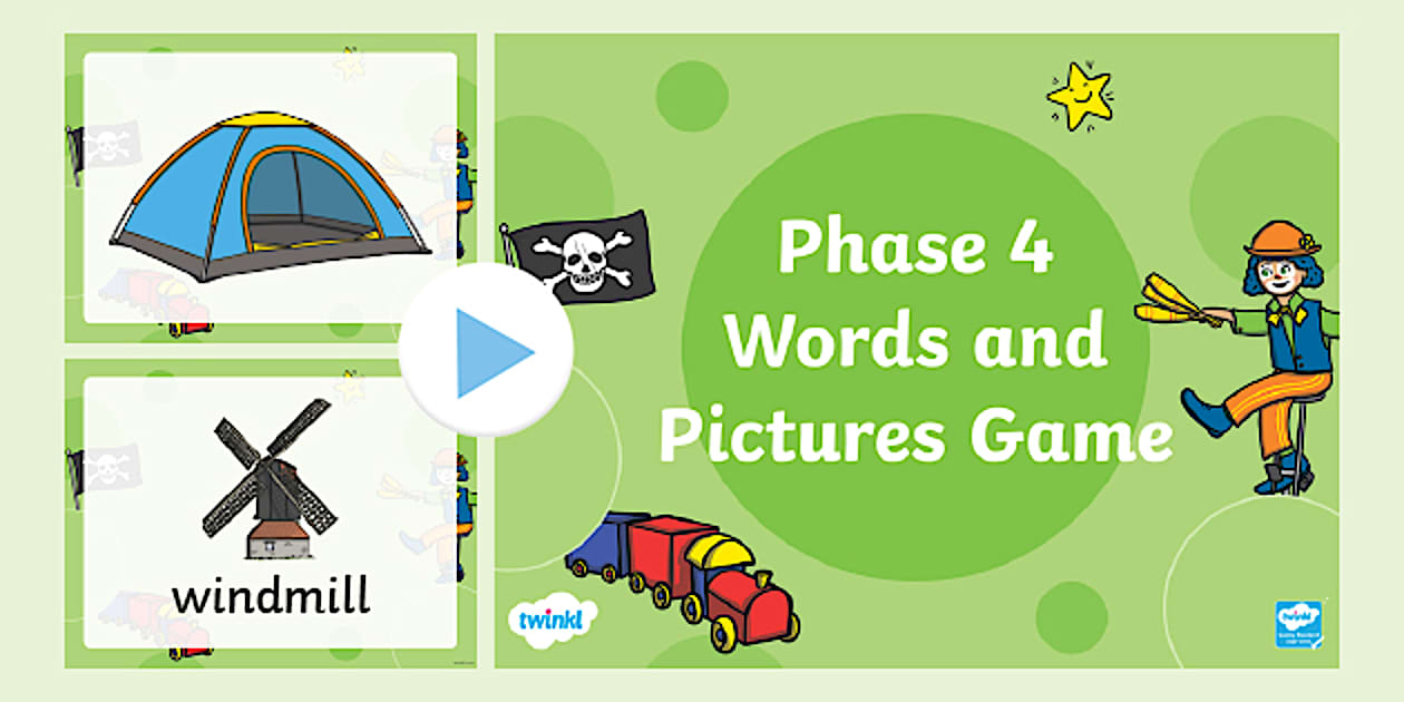 Words and Pictures Game | Phase 4 Phonics (teacher made)