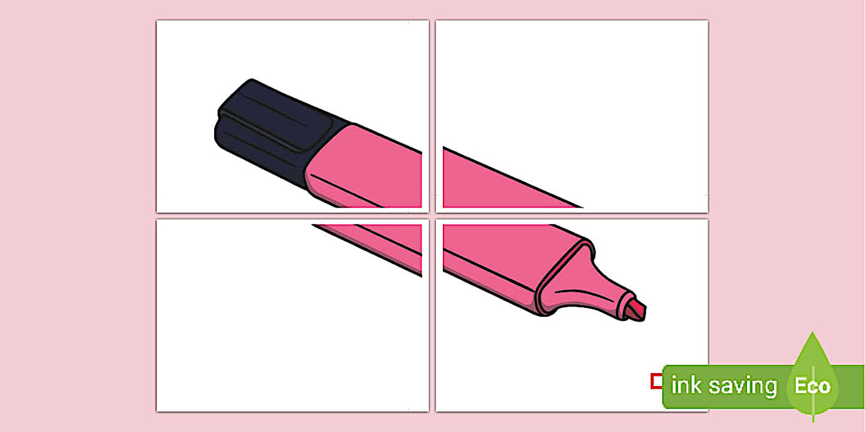 Giant Pink Highlighter Display Cut-Out (teacher made)