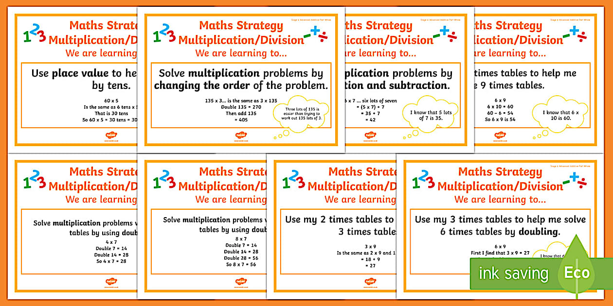 Multiplication and Division Stage 6 WALT Display Posters