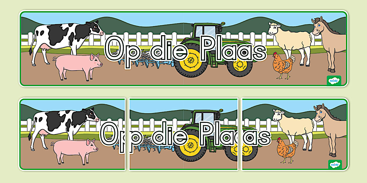 Op die Plaas Plakkaat (Hecho por educadores) - Twinkl