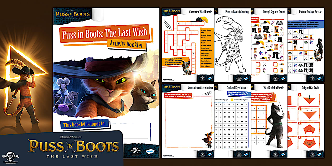 FREE! - Puss in Boots: Activity Booklet [Ages 5-7] - Twinkl