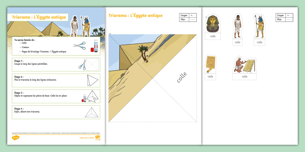 Création de triarama : L'Égypte antique (teacher made)