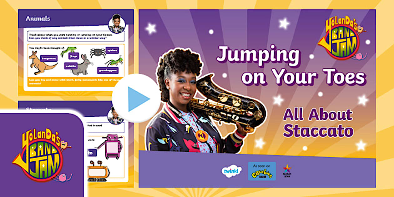 👉 YolanDa's Band Jam Staccato PowerPoint | Twinkl Resources