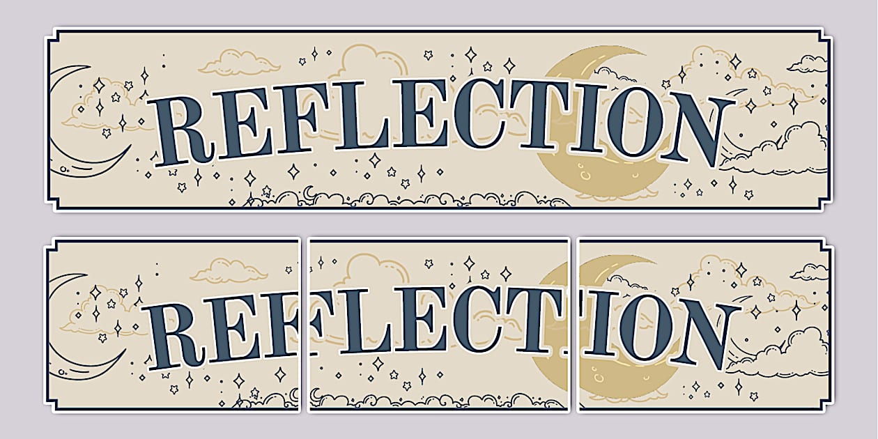 Celestial-Themed Reflection Display Banner (teacher made)