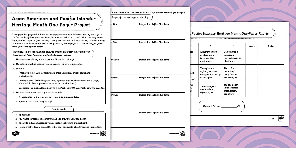 Asian American & Pacific Islander Heritage Month One-Pager
