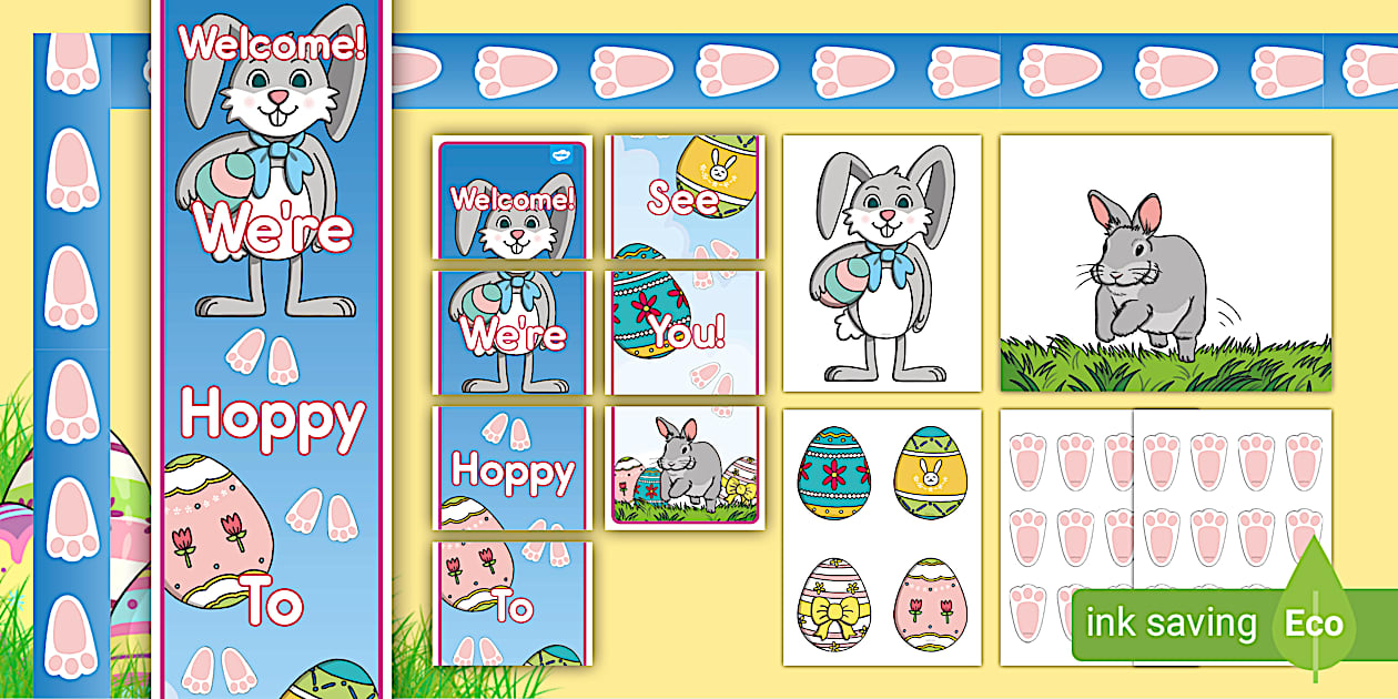 Easter Door Decorating Pack | Décor | Twinkl (teacher made)