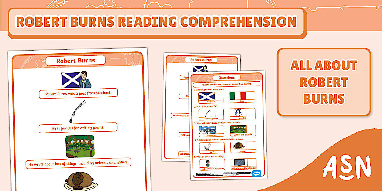 Robert Burns Reading Comprehension with Visual Supports