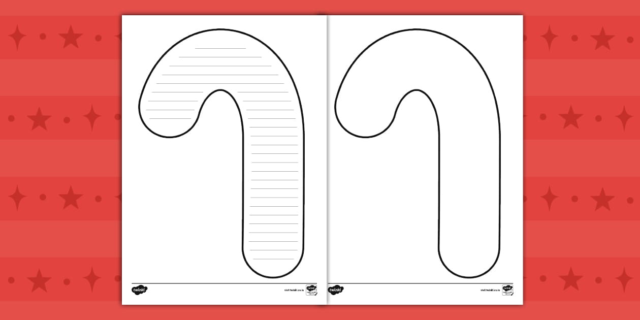 Candy Canes Writing Template - Twinkl Christmas - Twinkl