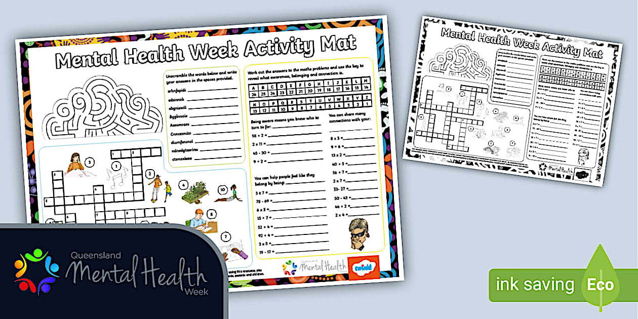 FREE! - Mental Health Week Activity Mat 5-6 (teacher made)