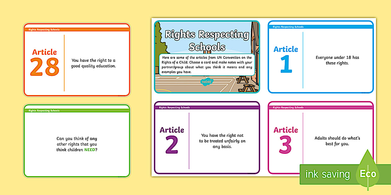 Editable Rights Respecting School Challenge Cards - Twinkl